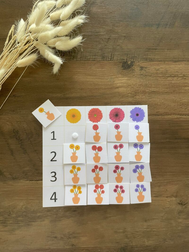 Tableau double entrée dénombrement et couleurs – Apprendre Simplement