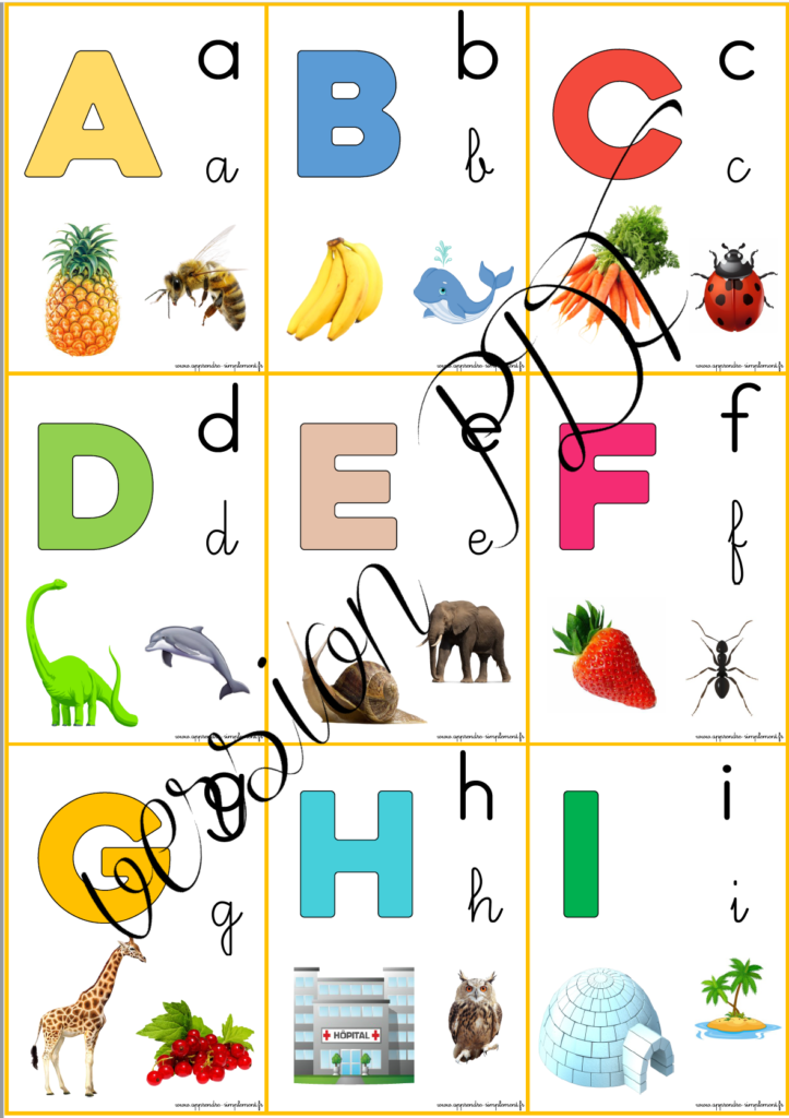 Cartes de l’alphabet – Apprendre Simplement