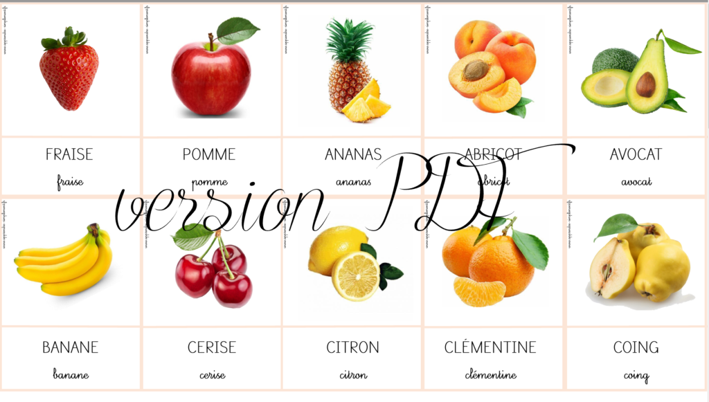 Les fruits – Apprendre Simplement