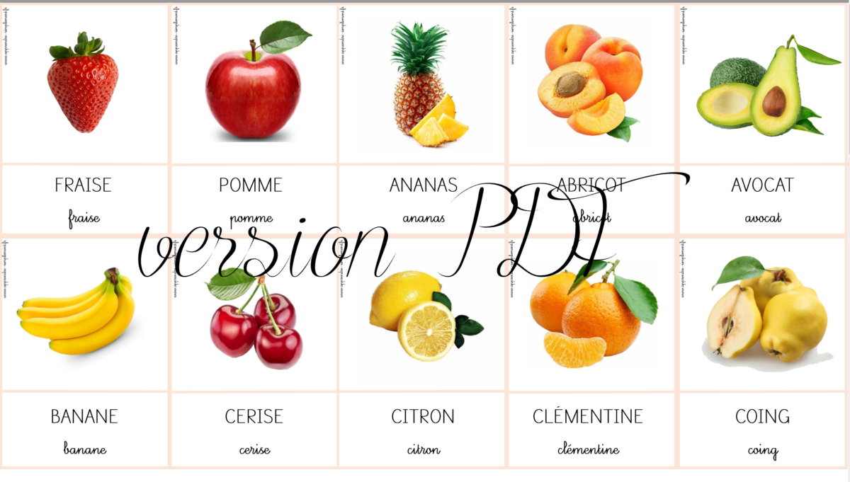 Les fruits – Apprendre Simplement