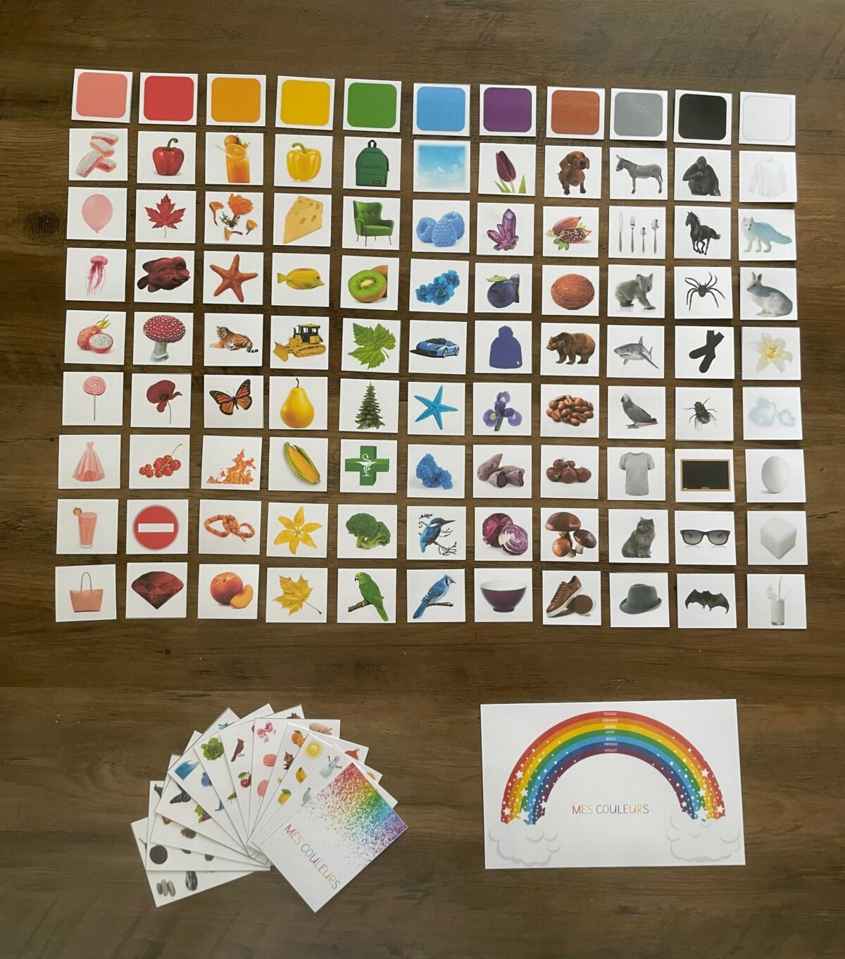 Cartes et jeu d’association des couleurs – Apprendre Simplement