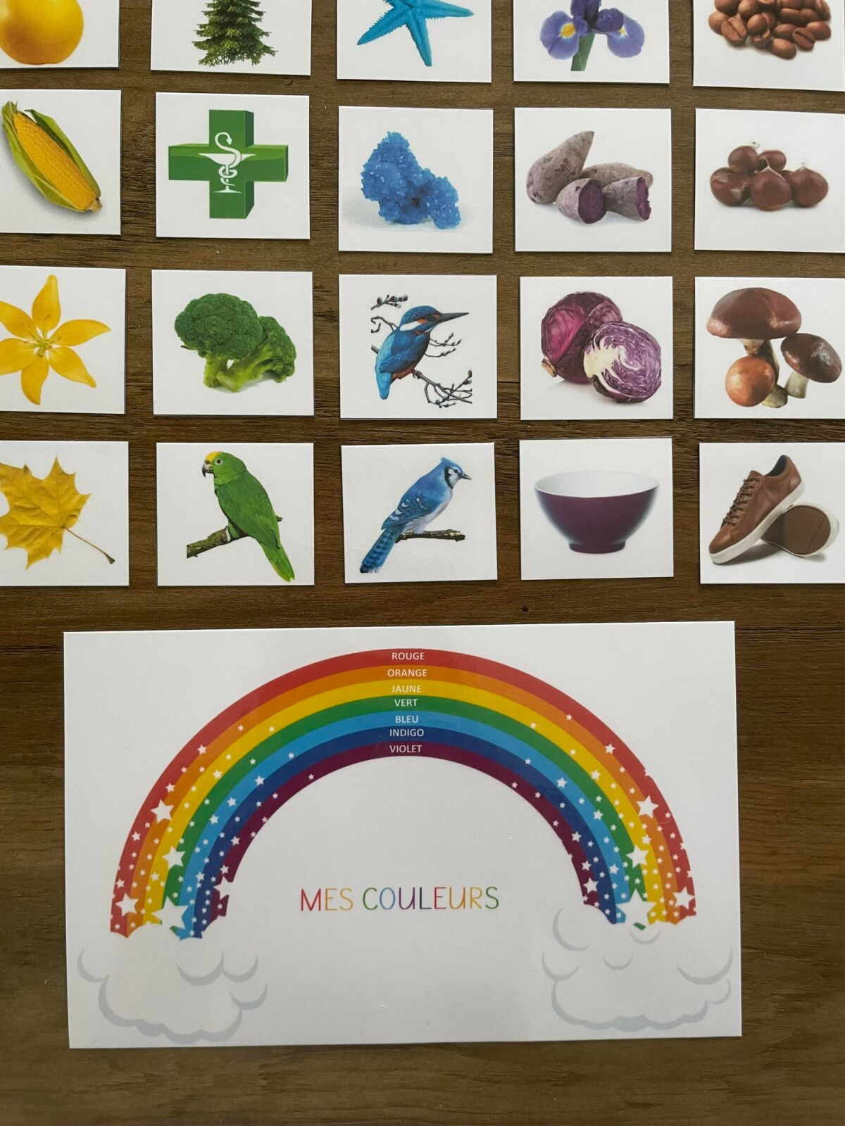 Cartes et jeu d’association des couleurs – Apprendre Simplement