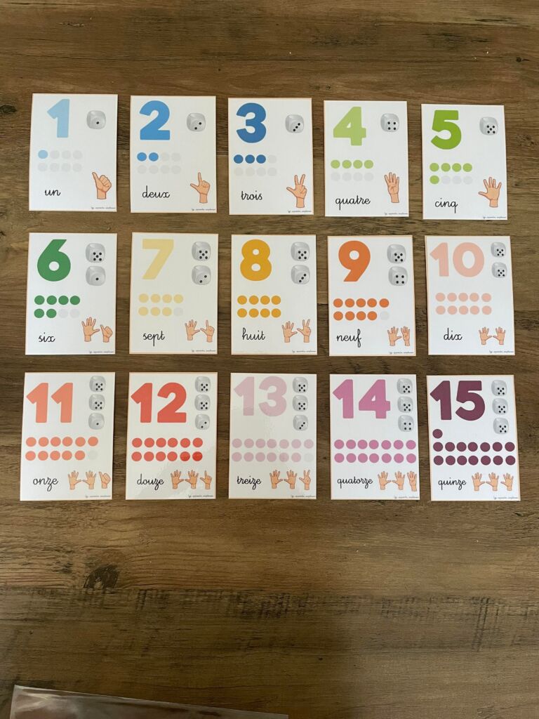 Cartes chiffres – Apprendre Simplement