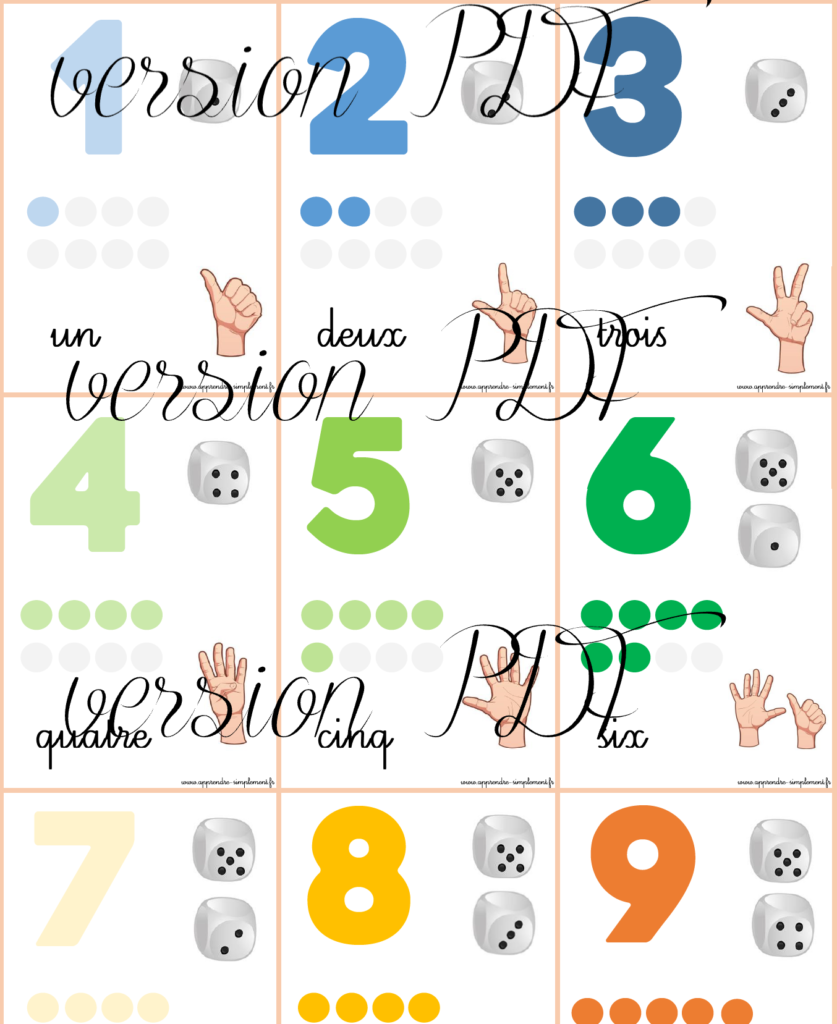 Cartes chiffres – Apprendre Simplement