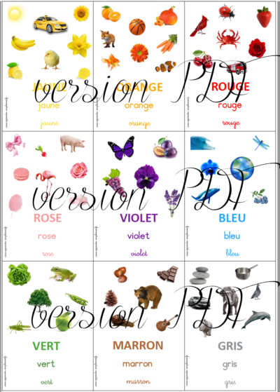 Cartes et jeu d’association des couleurs – Apprendre Simplement