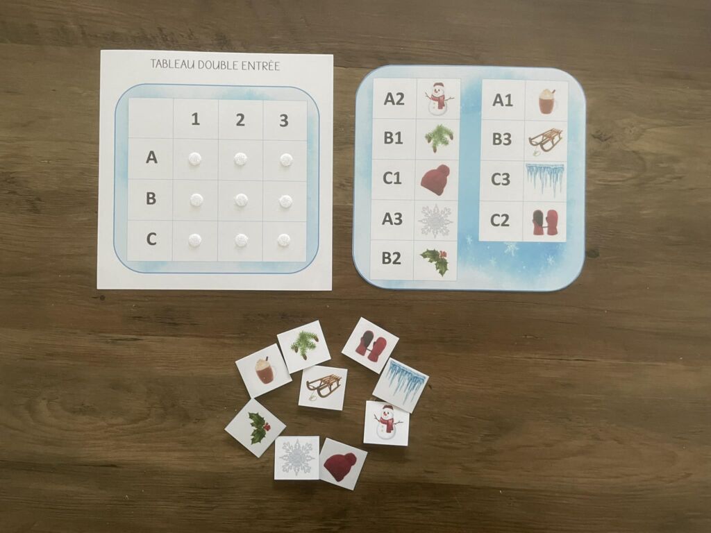 Tableau double entrée hiver – Apprendre Simplement