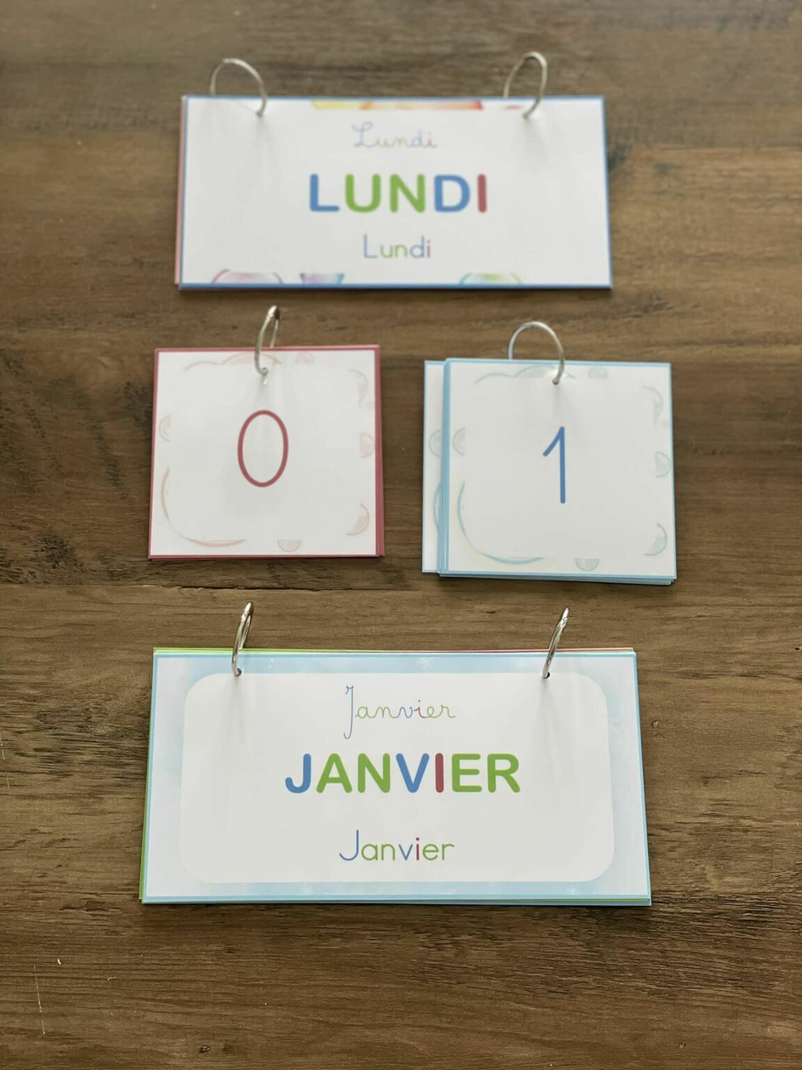 Date du jour lettres colorées – Apprendre Simplement