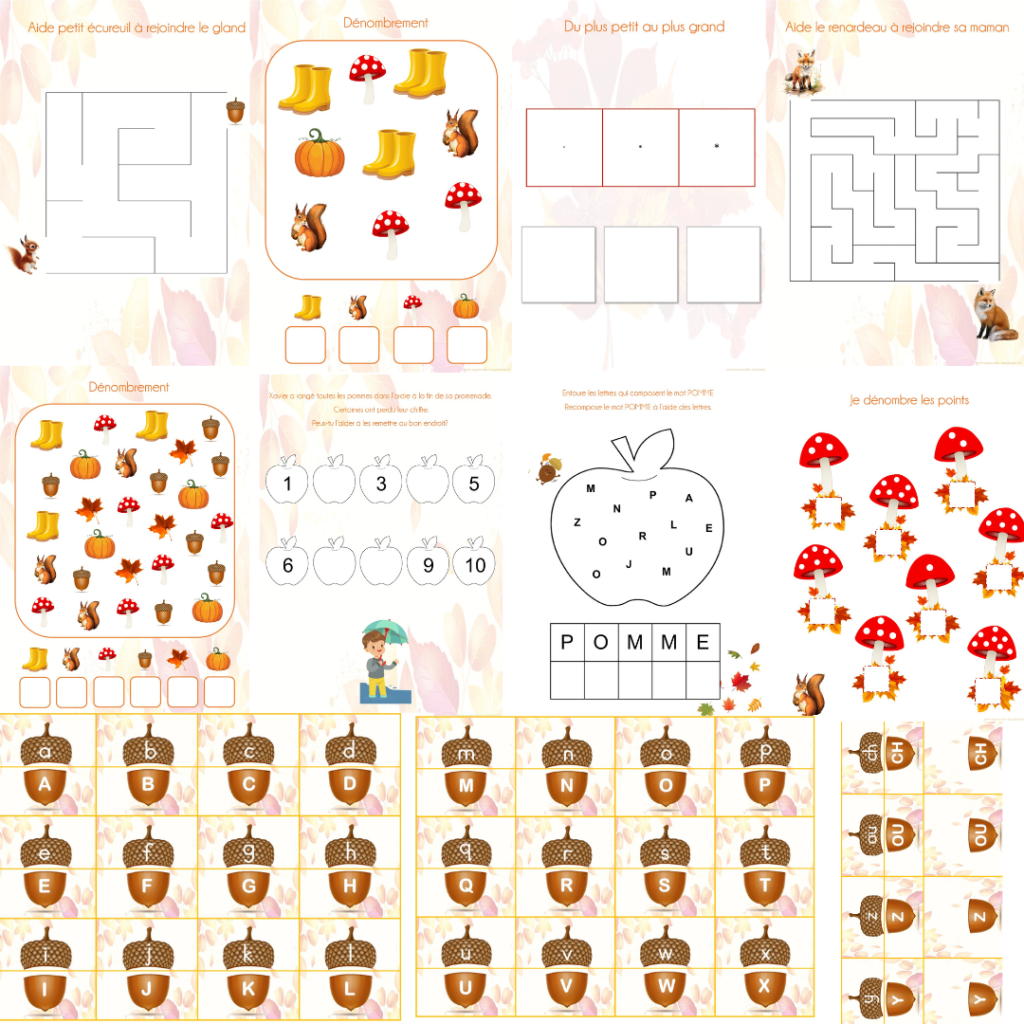 cahier d’activités automne – Apprendre Simplement