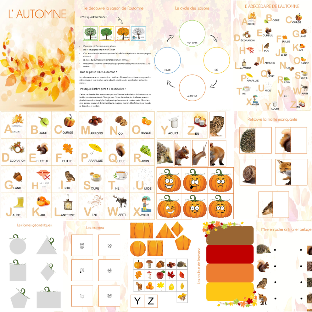 cahier d’activités automne – Apprendre Simplement