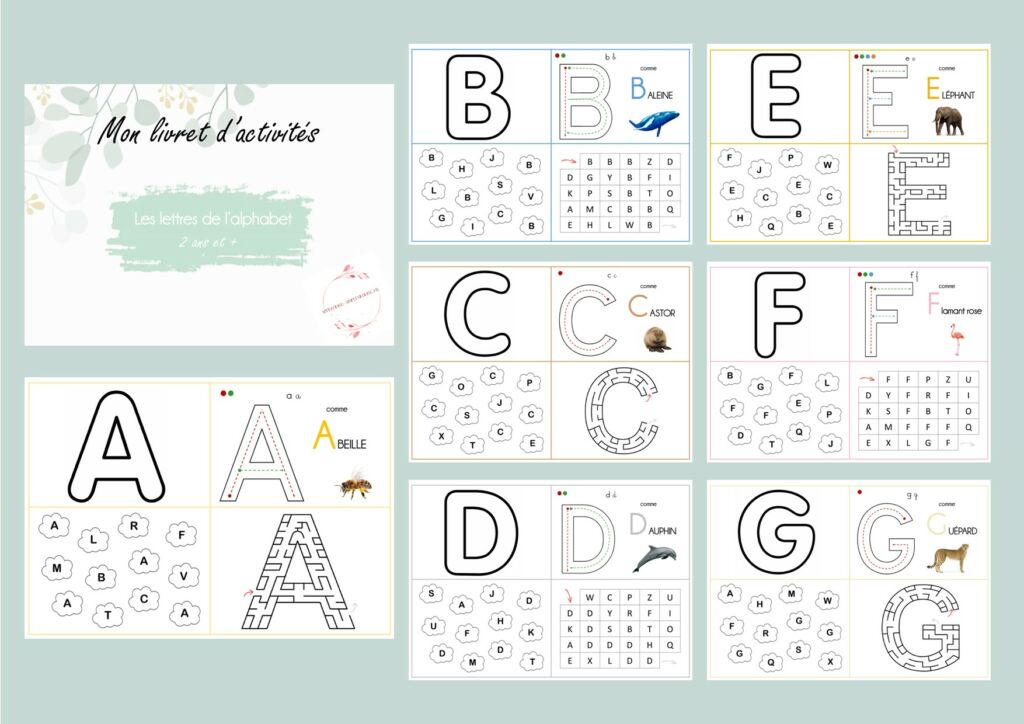 Livret d’activité ” L’alphabet” – Apprendre Simplement