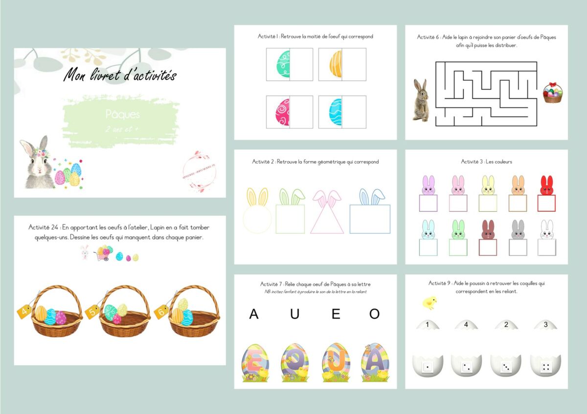 Livret d’activité de Pâques – Apprendre Simplement