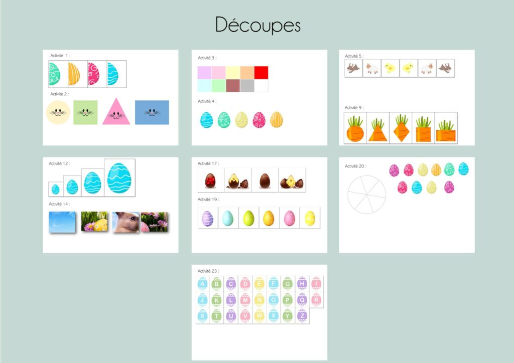 Livret d’activité de Pâques – Apprendre Simplement